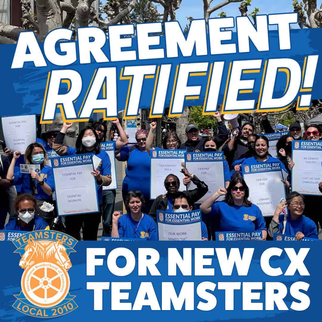 CX Teamsters Overwhelmingly Ratify Strong New Agreement! • Teamsters 2010